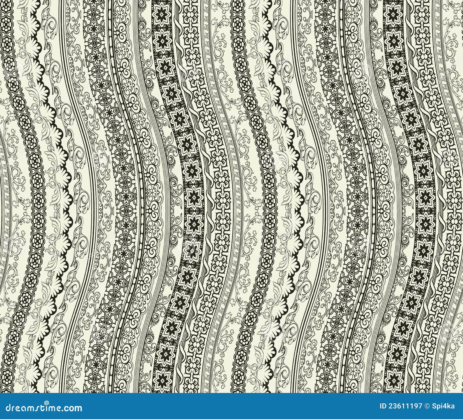 Retro seamless wallpaper stock vector. Illustration of creative - 23611197