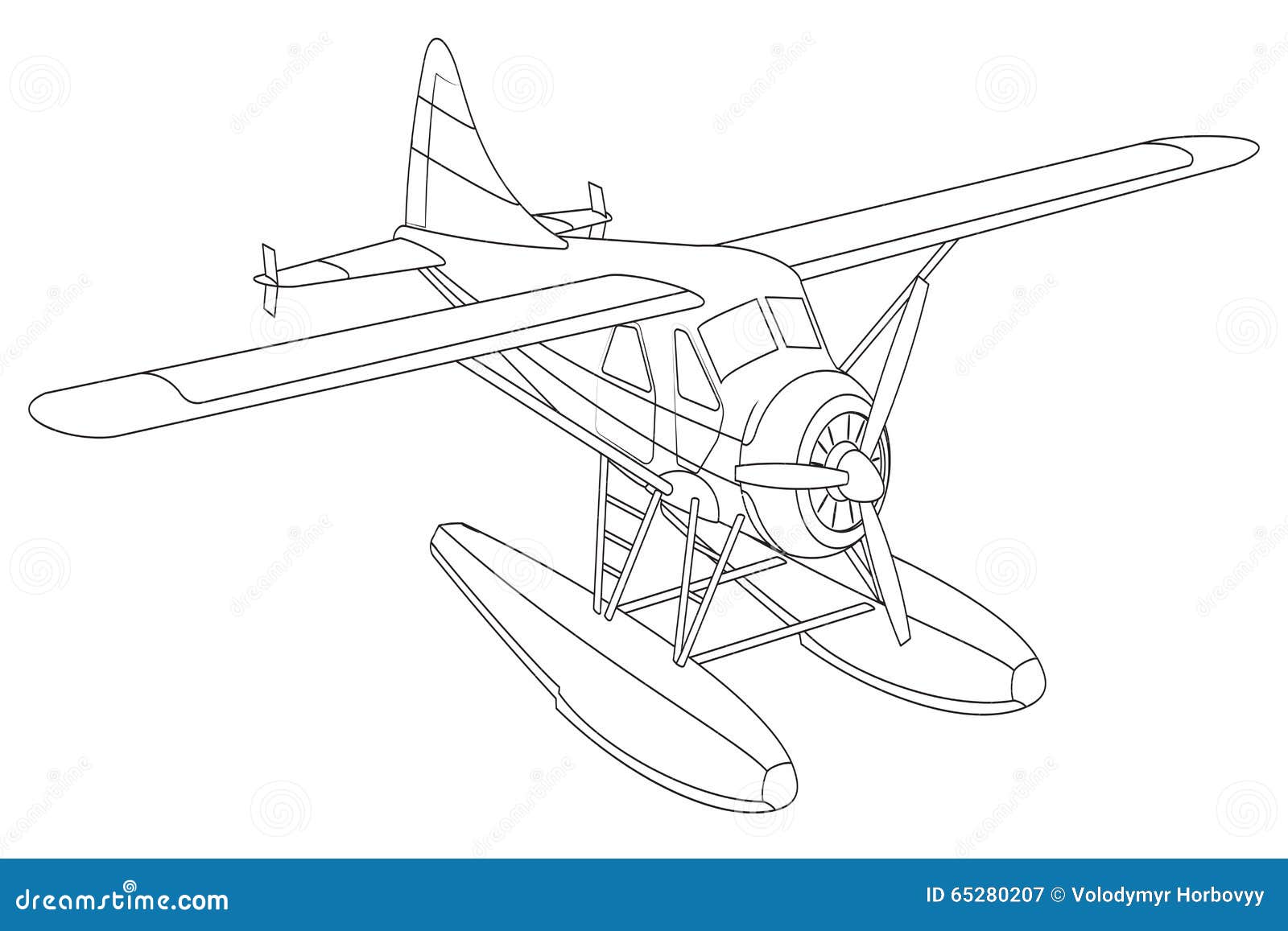 Seaplane Cartoon Vector | CartoonDealer.com #41398119