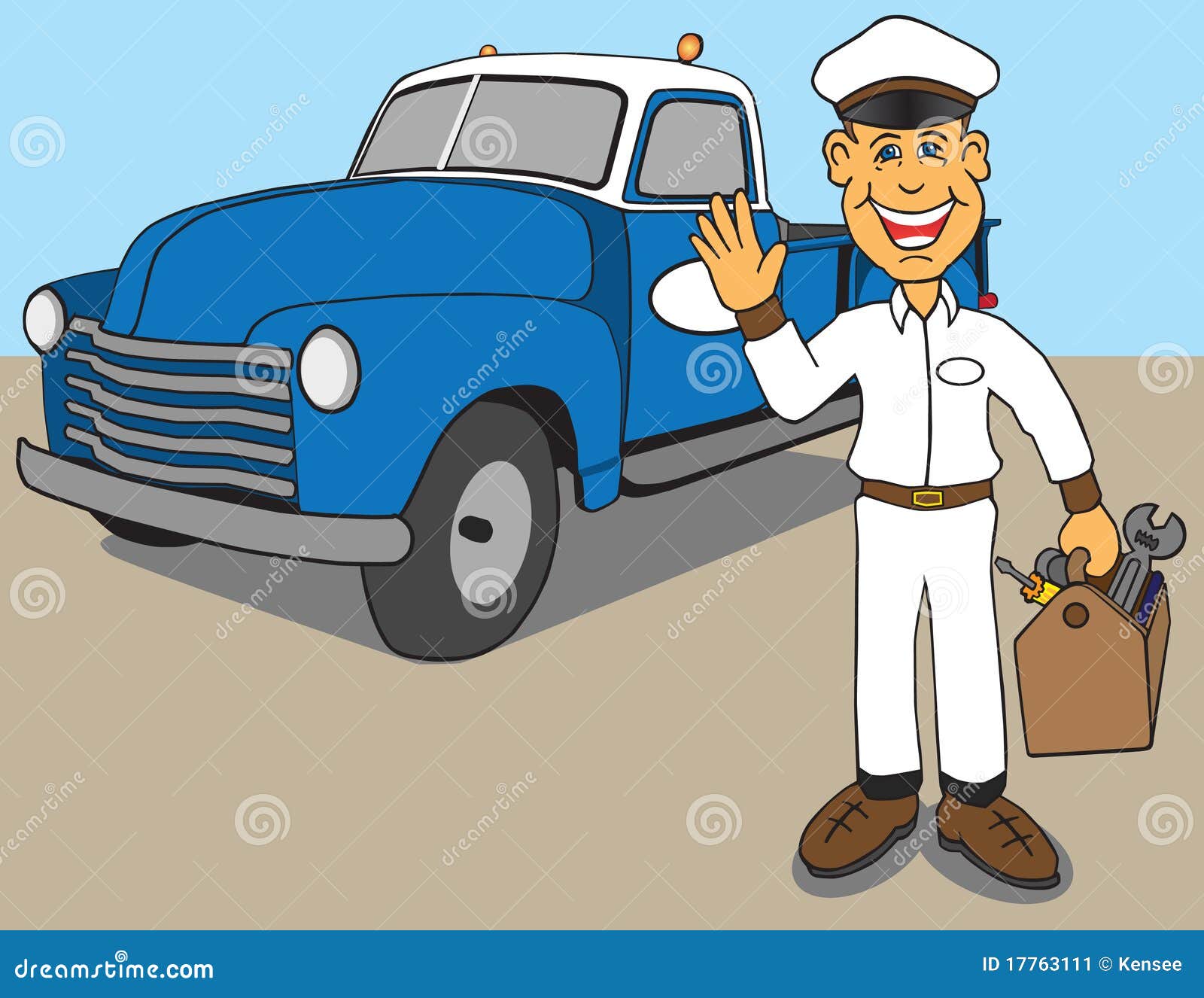 Retro Service Guy stock vector. Illustration of retro - 17763111