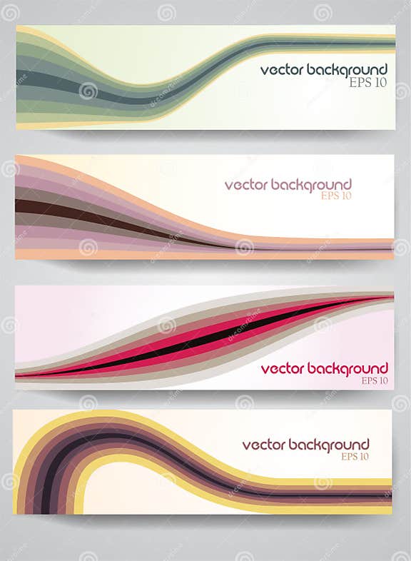 Retro Set of Vector Headers Stock Vector - Illustration of graphic ...