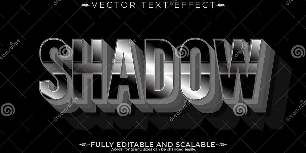 Retro Shadow Text Effect, Editable Shade and Vintage Text Style Stock ...