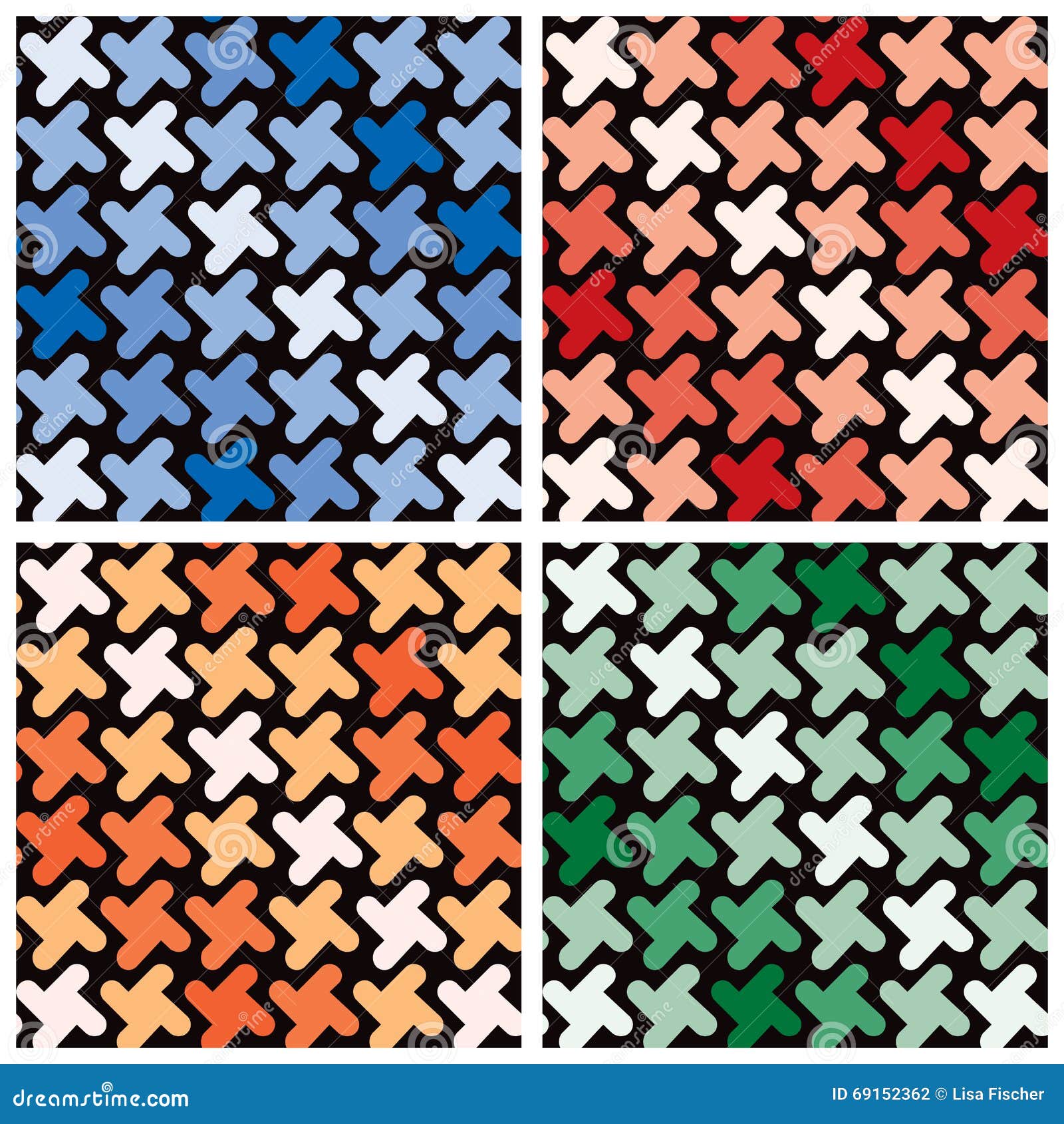 Retro Shapes Pattern stock vector. Illustration of roundish - 69152362