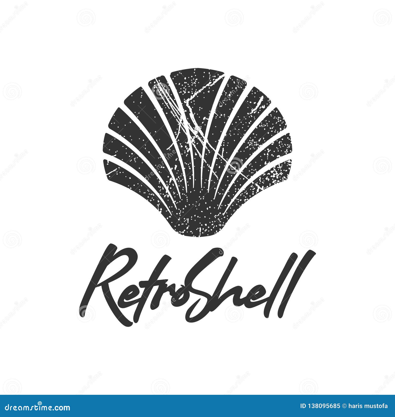 Retro Shell Logo Icon Design Template Vector Stock Vector ...