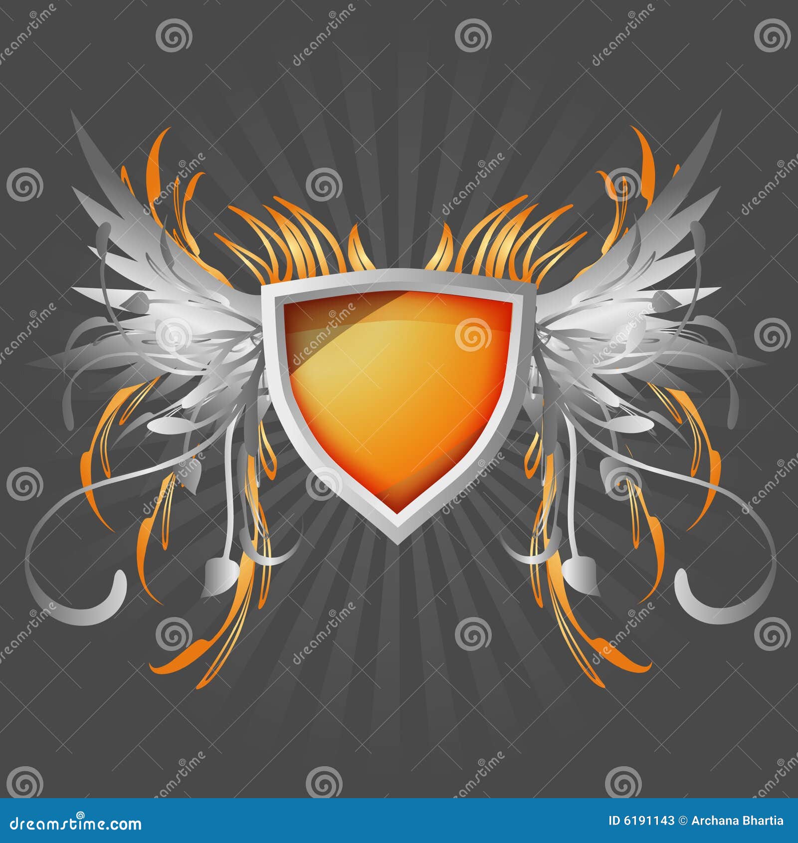 A retro shield stock vector. Illustration of placard, crown - 6191143