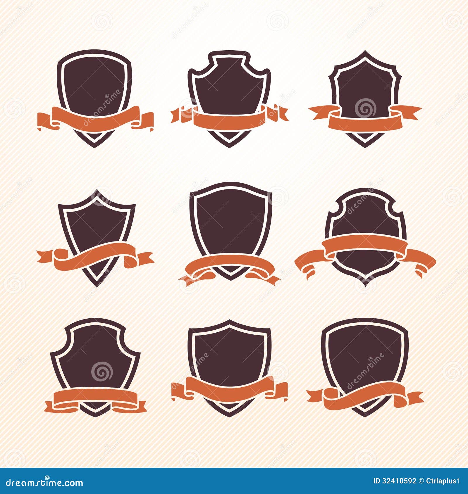 Retro Shield with Ribbon Coat and Arm Stock Vector - Illustration of ...