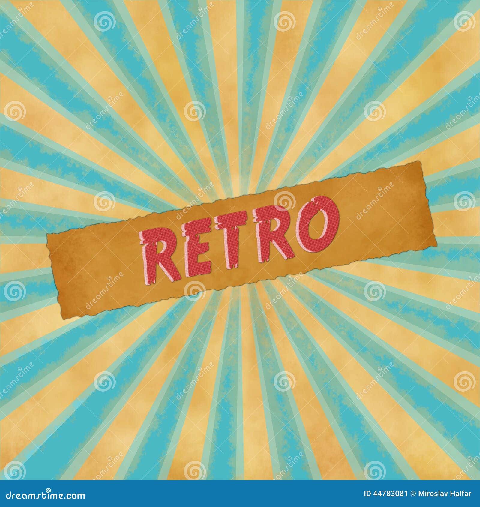 Retro Sign on Blue Vintage Background Stock Illustration - Illustration ...