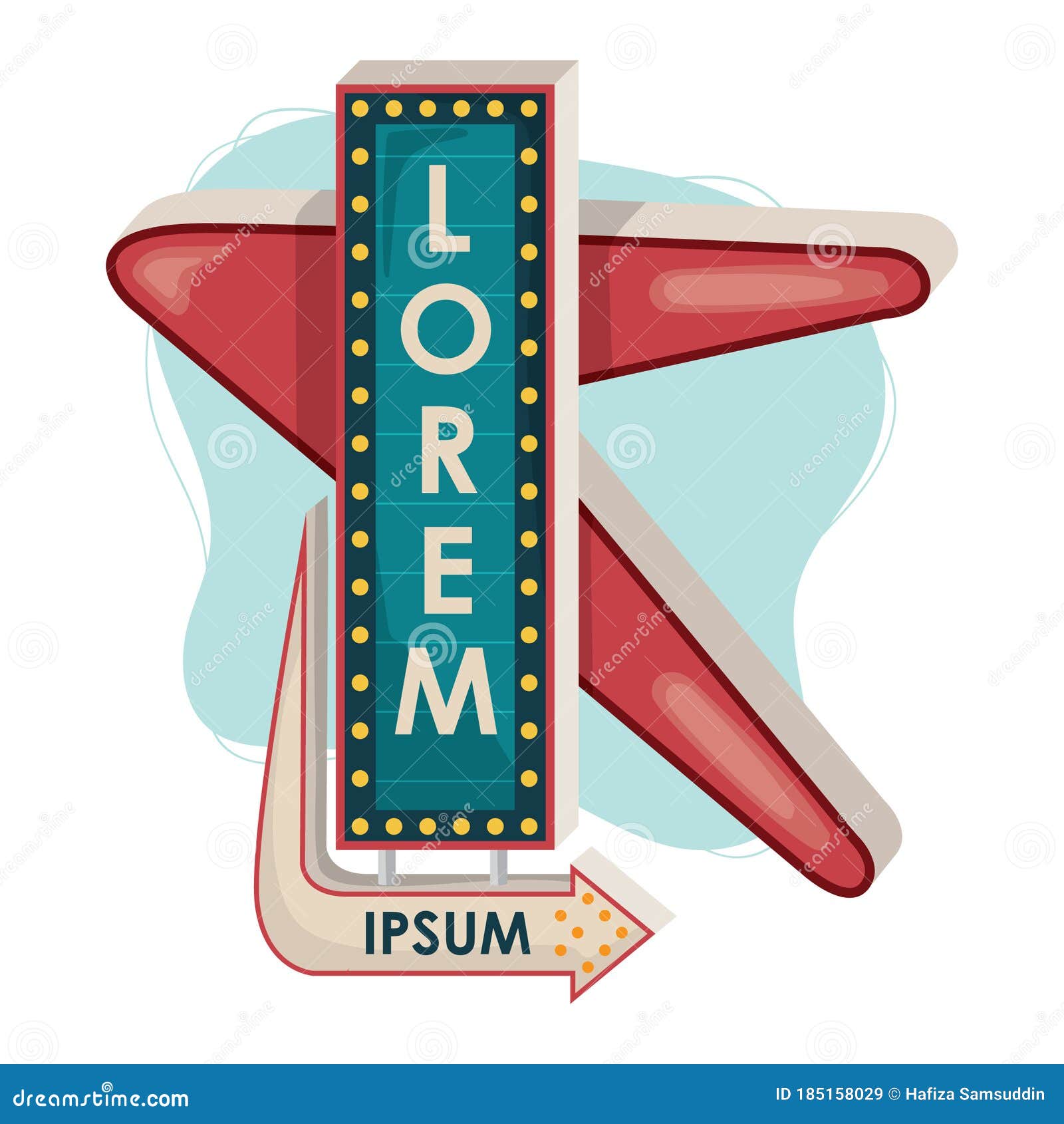 Retro Signage. Vector Illustration Decorative Design Stock Vector ...