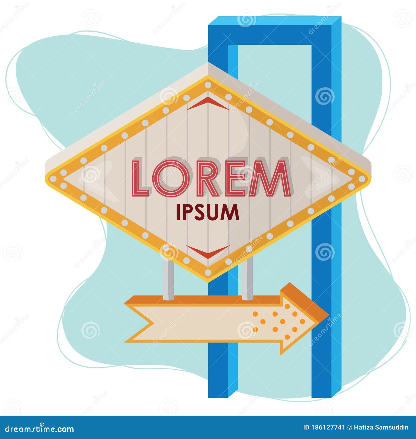 Retro Signage. Vector Illustration Decorative Design Stock Illustration ...