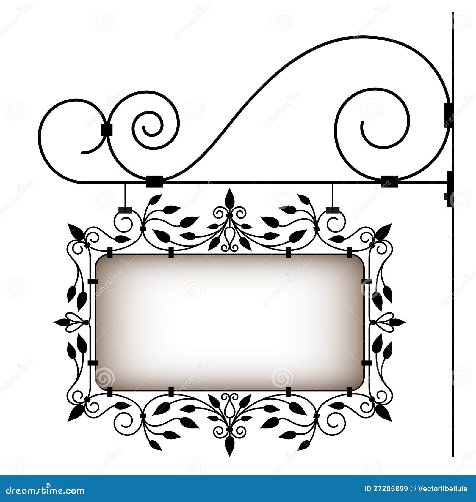 Retro signboard stock vector. Illustration of ornament - 27205899