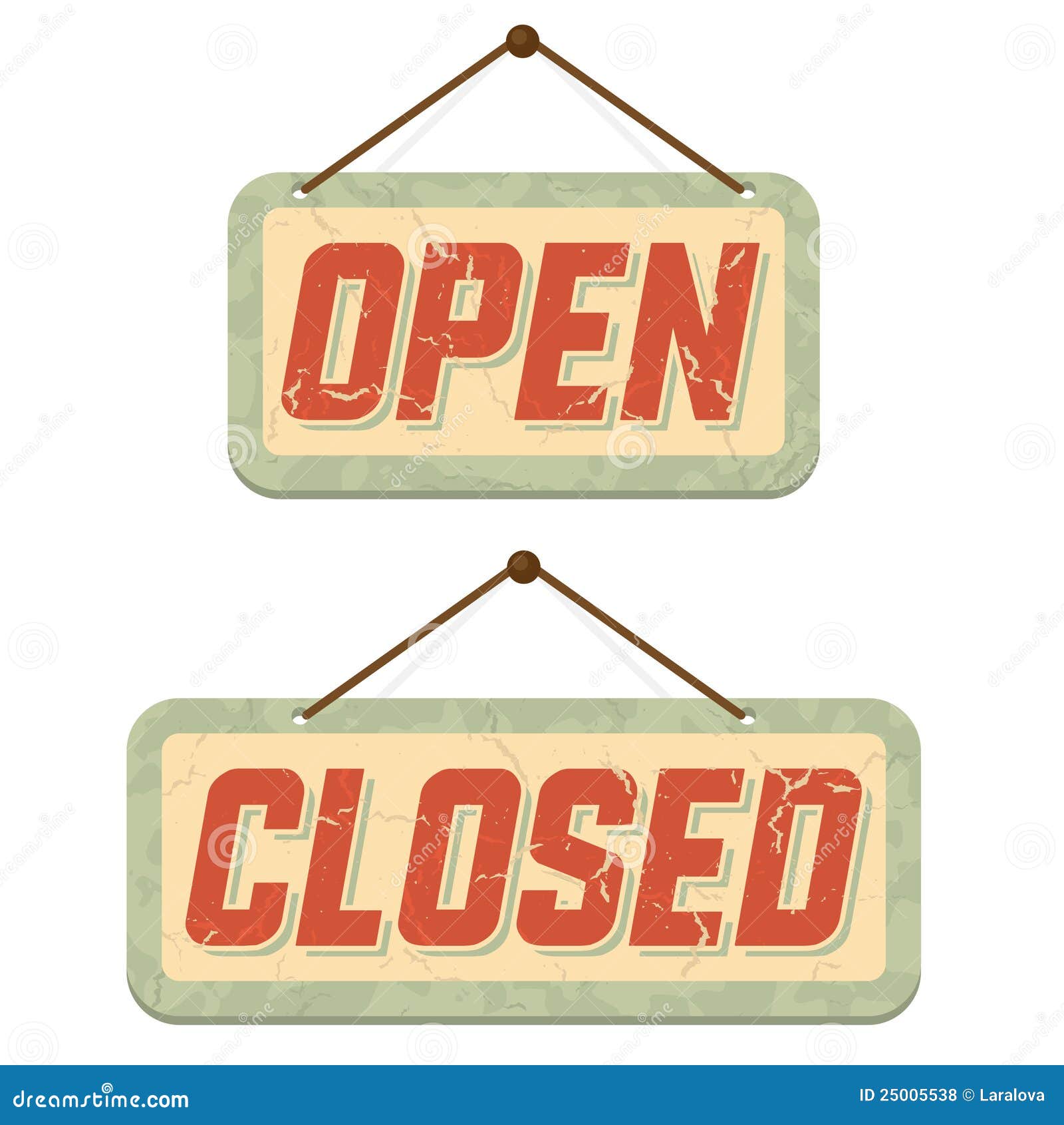 Vintage Open Sign Vector