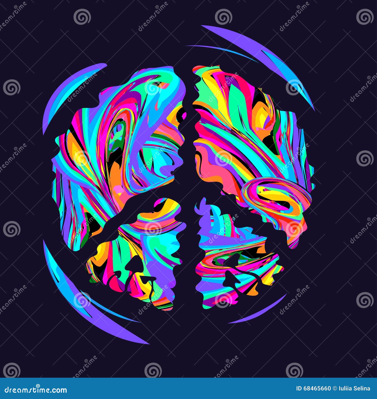 Retro simbolo di hippy illustrazione di stock. Illustrazione di magia ...