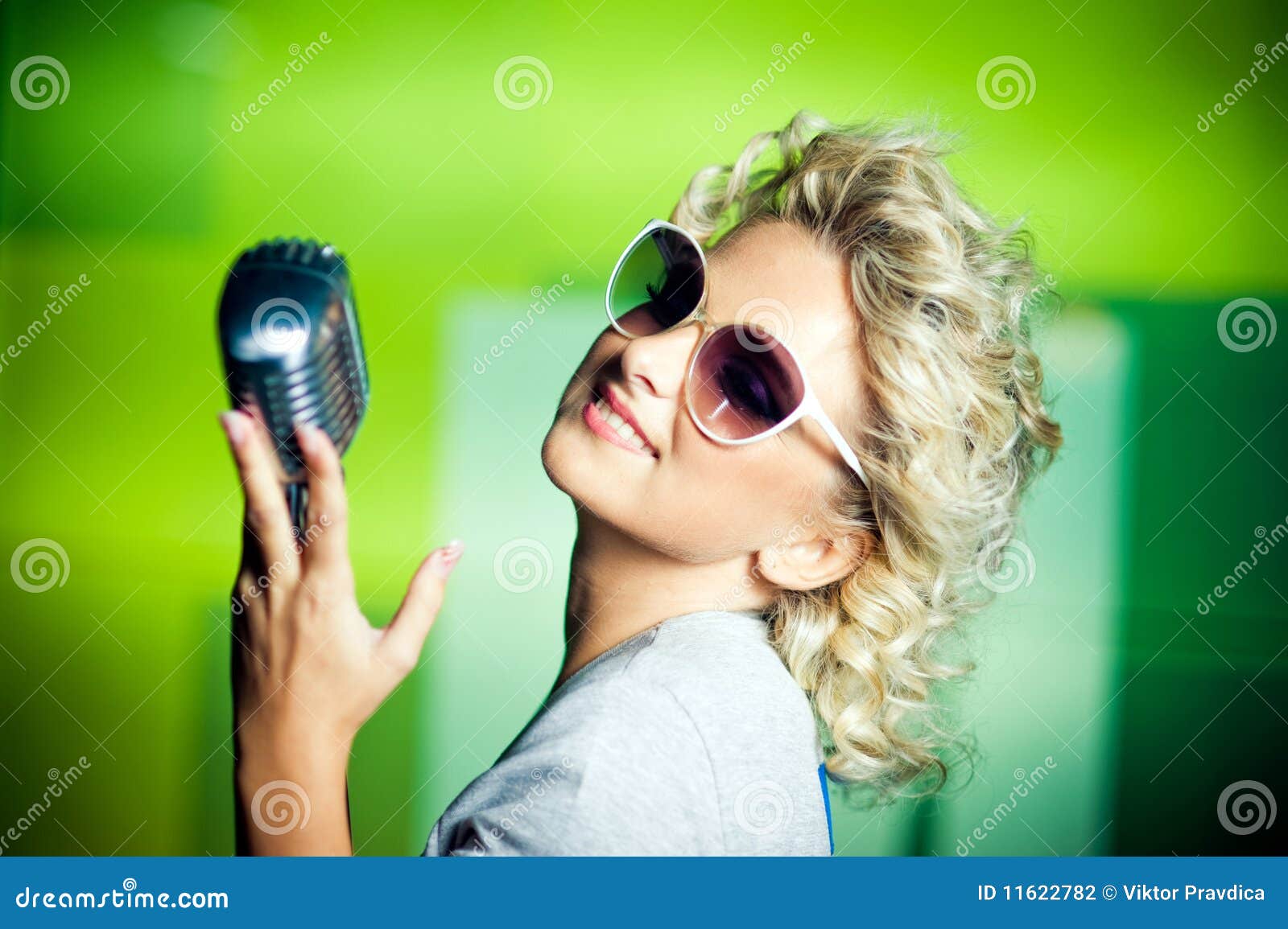 Retro singer stock photo. Image of popular, holding, concert - 11622782