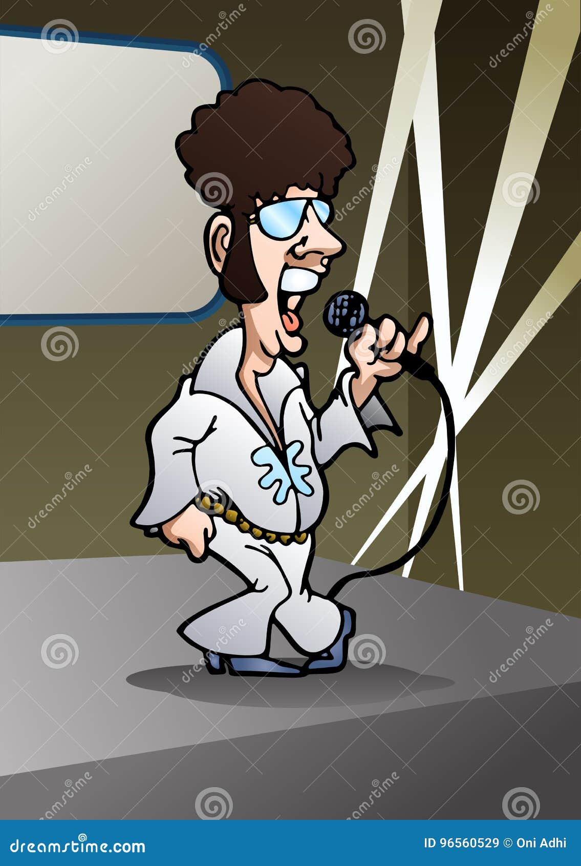 Singer Dancing Vector Illustration | CartoonDealer.com #44668050