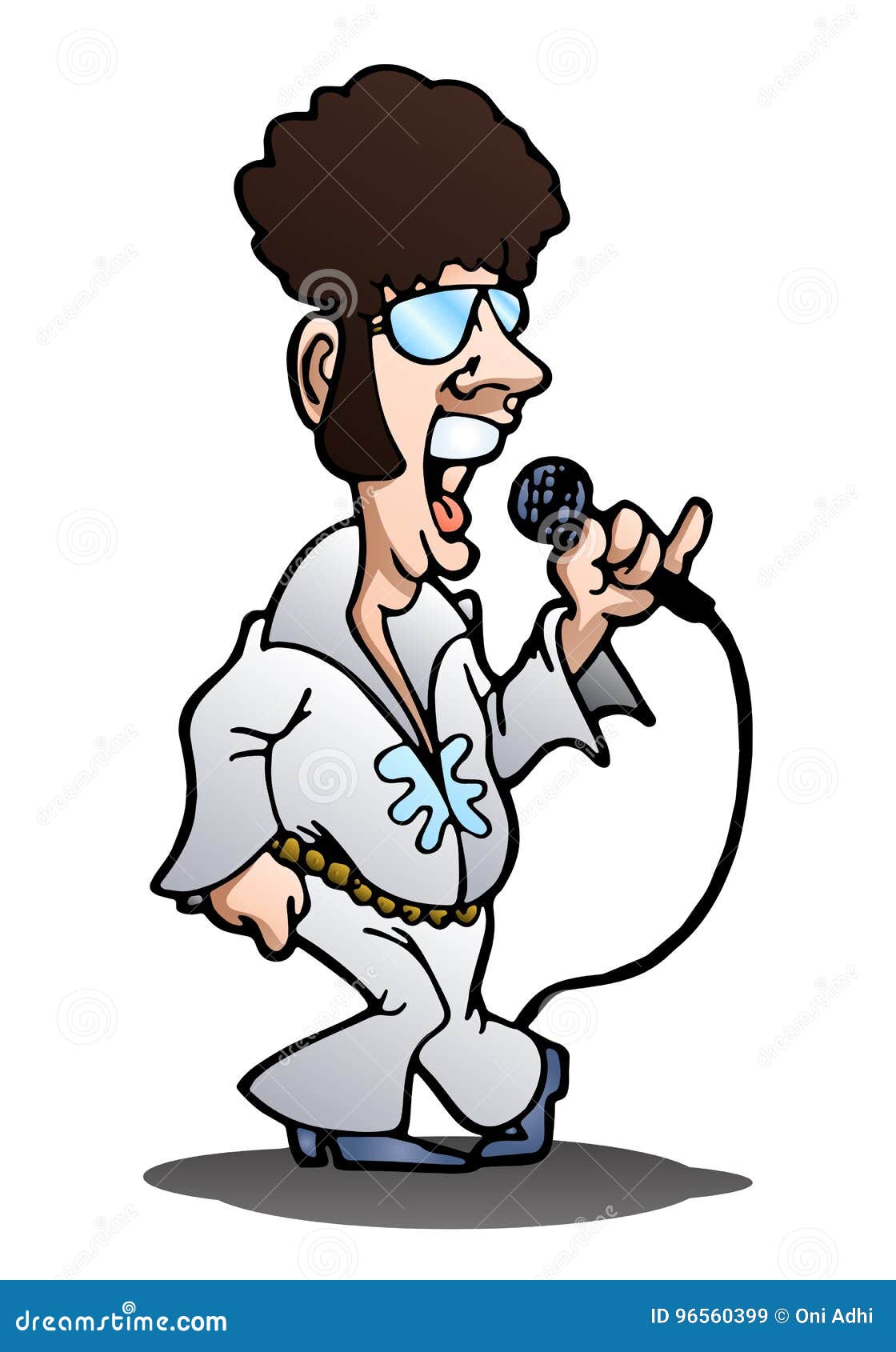 Retro Singer `crooner` Silhouette With Musicians In The Background ...