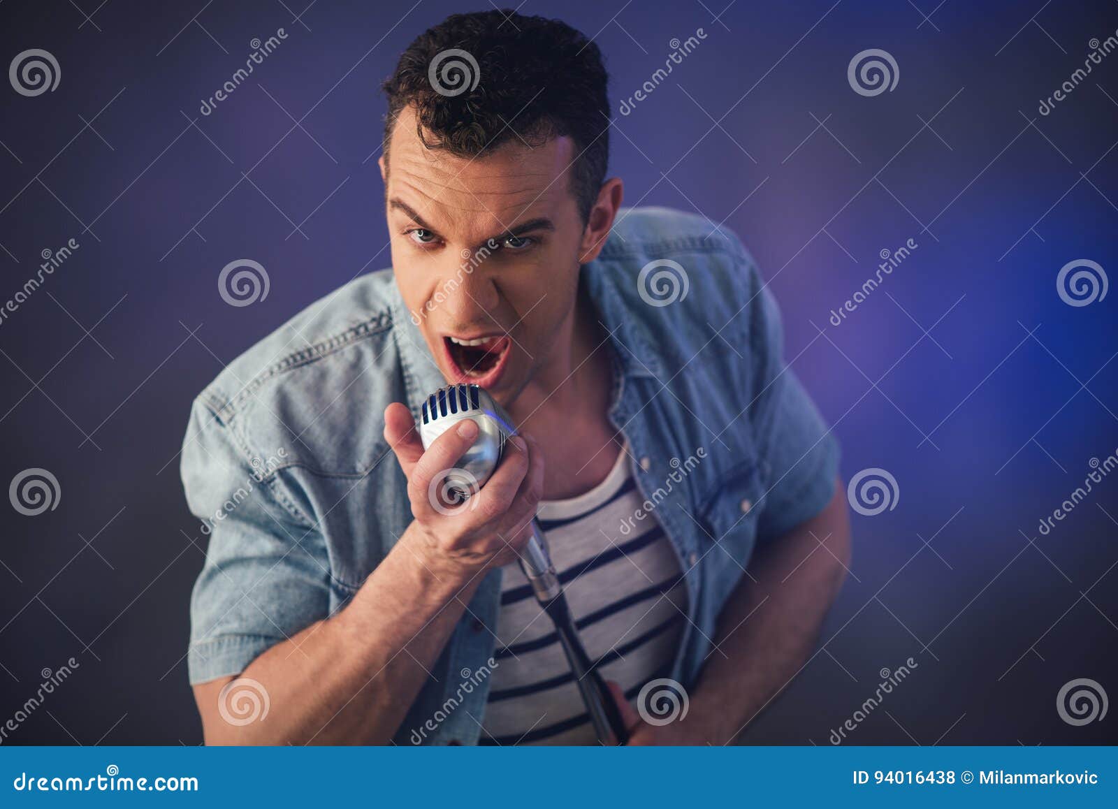 Retro Singer stock photo. Image of emotion, retro, obsolete - 94016438