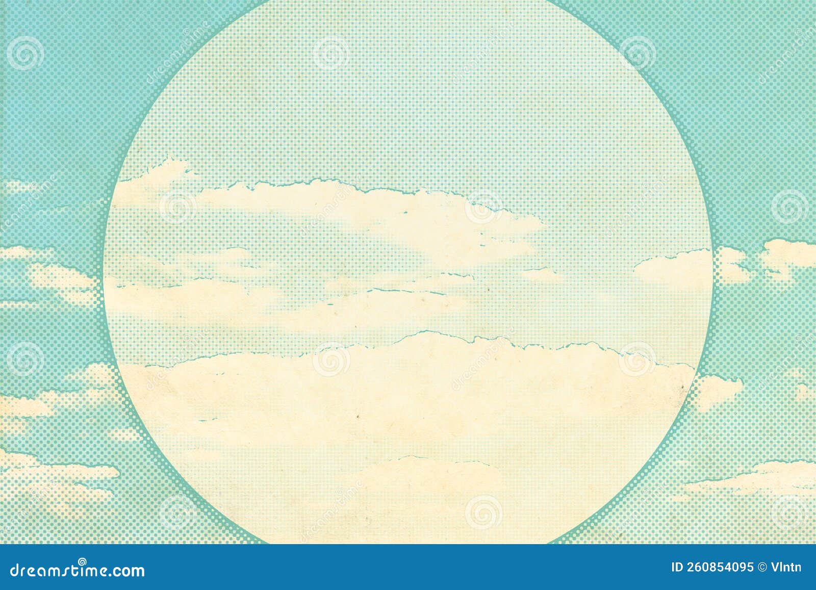 Vintage Clouds with Copyspace Stock Illustration - Illustration of ...