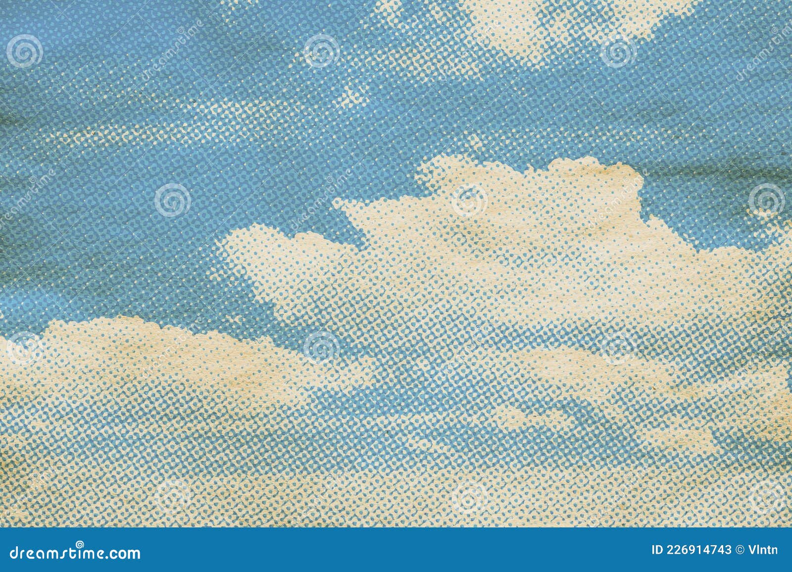 Retro Sky Pattern on Old Paper Stock Image - Image of aged, retro ...