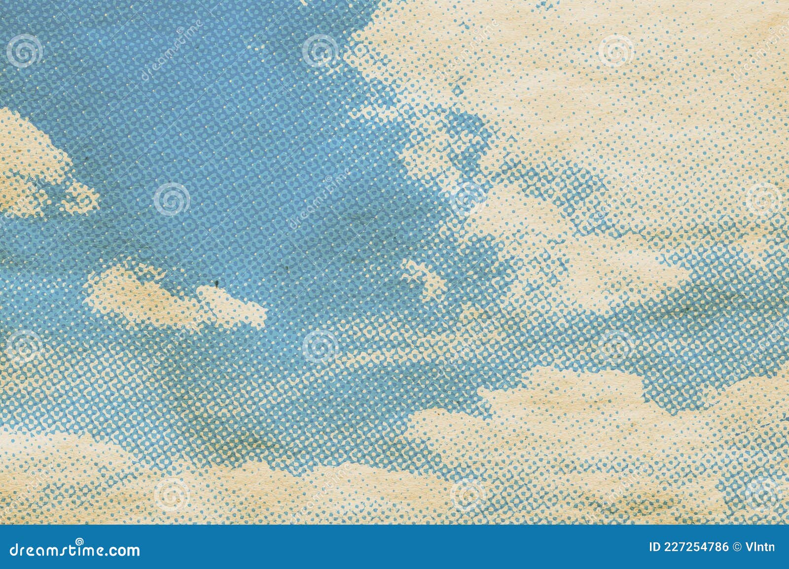 Retro Sky Pattern on Old Paper Stock Illustration - Illustration of ...
