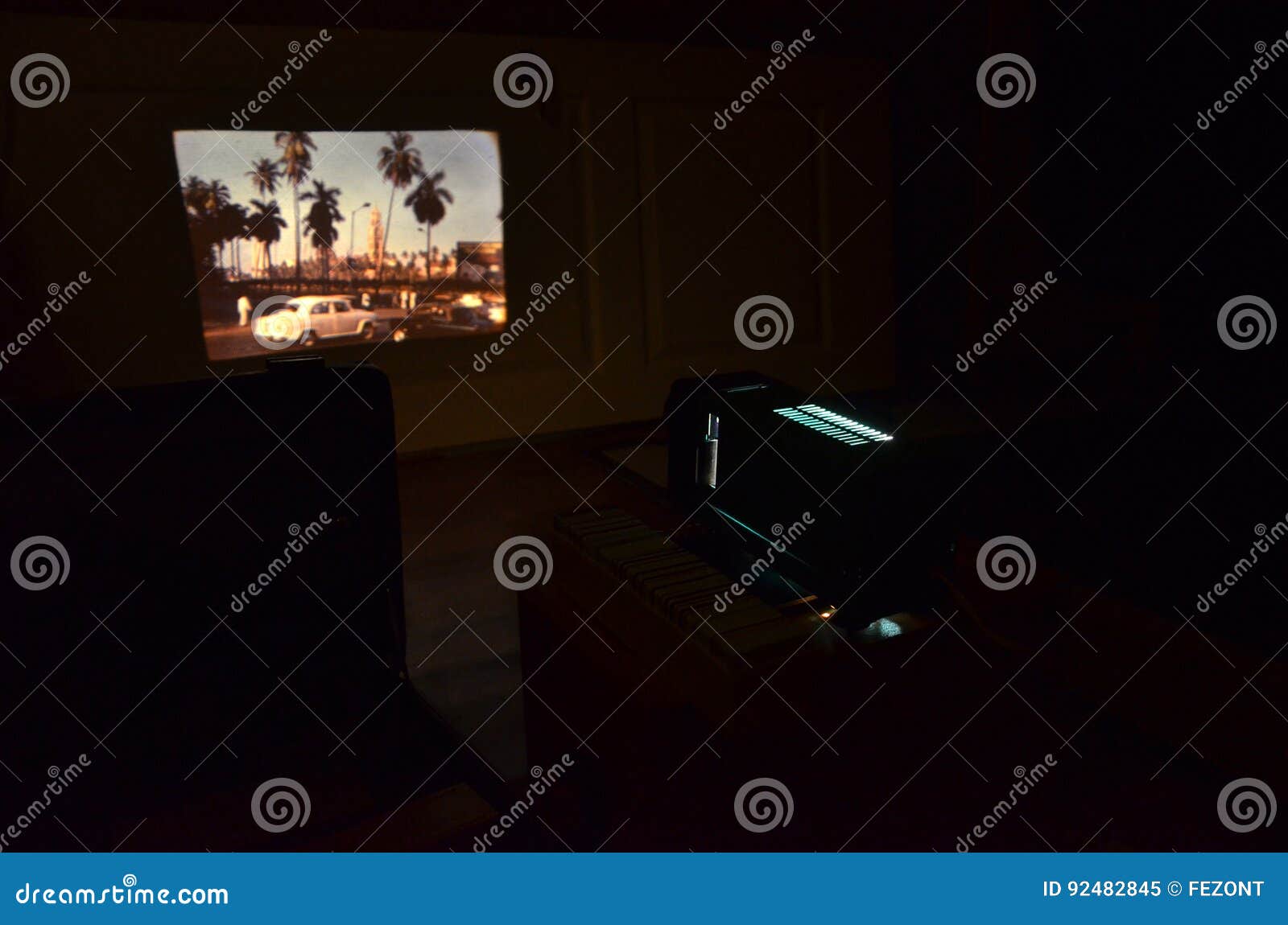Retro slide projector stock image. Image of equipment - 92482845