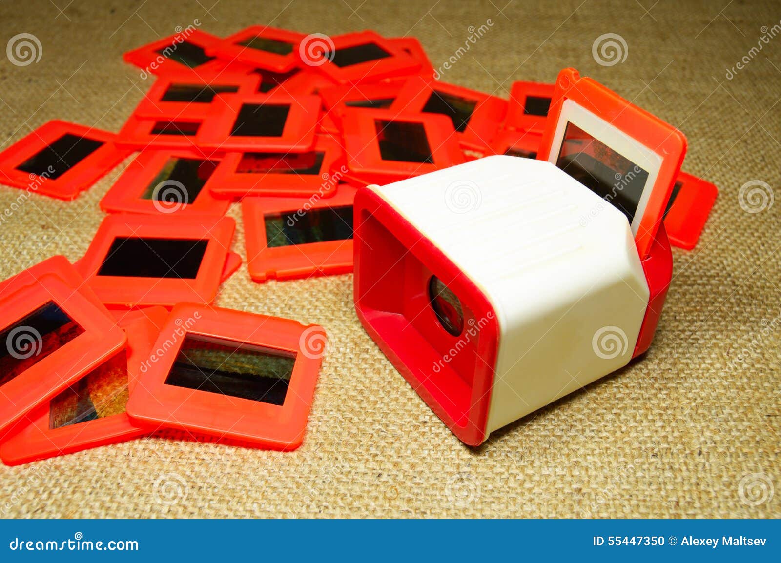 Retro Slide Projector and Slide Films Stock Photo - Image of numbered ...