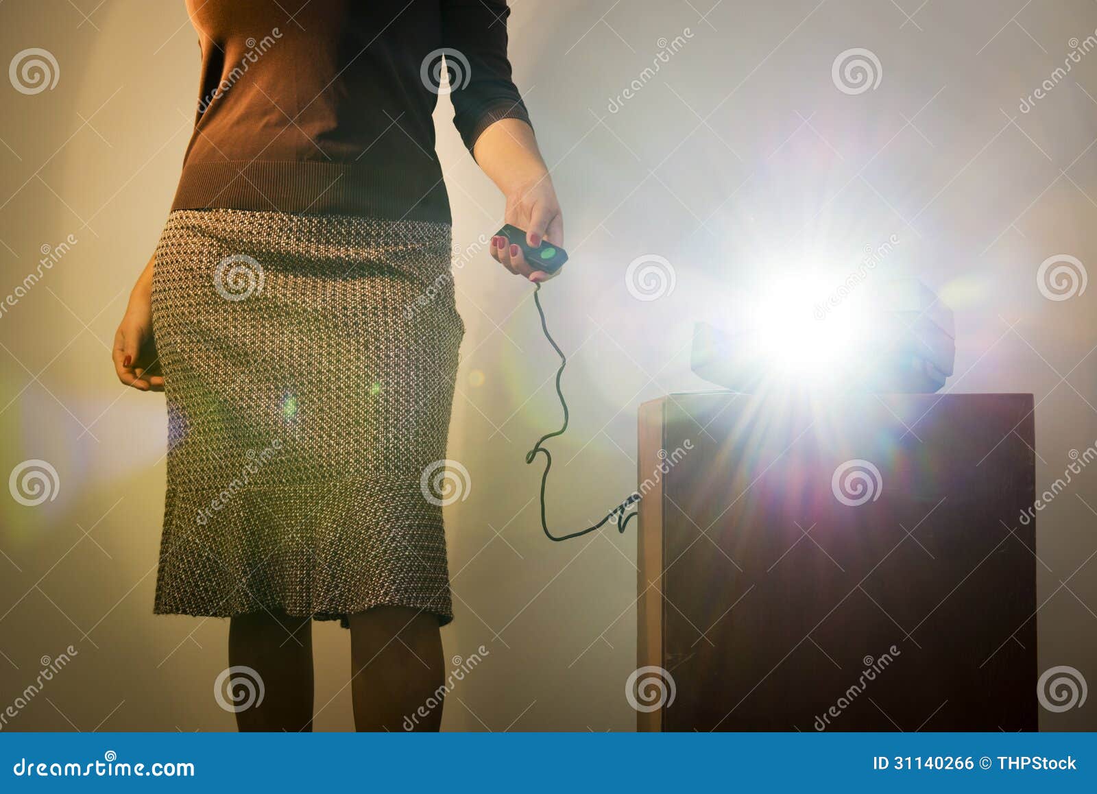 Retro Slide Projector Woman Stock Photo - Image of flare, slides: 31140266