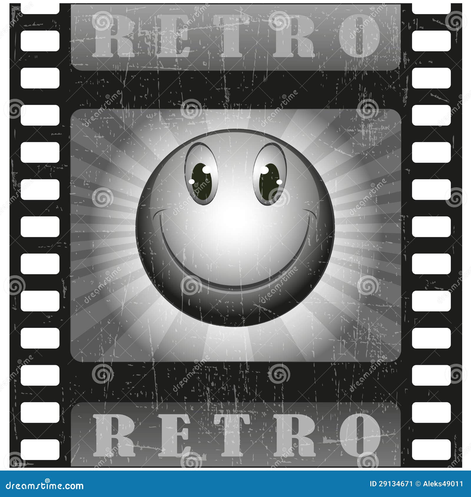 Retro smiley illustrazione vettoriale. Illustrazione di televisione ...
