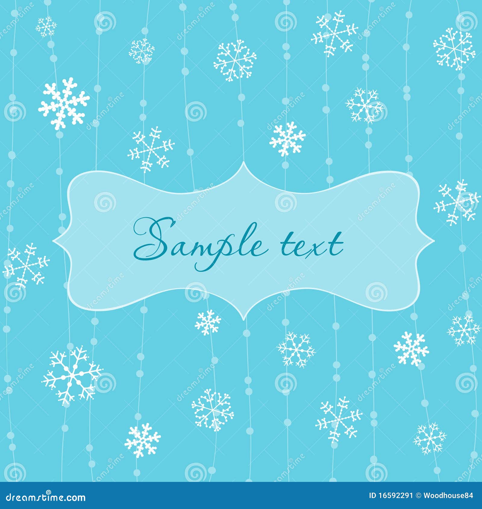 Retro Snowflakes Card in Blue Stock Vector - Illustration of cold ...