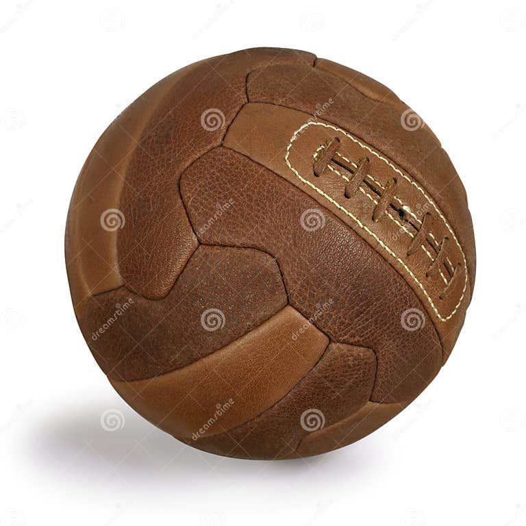 Retro soccer ball stock photo. Image of round, game, isolated - 3877216