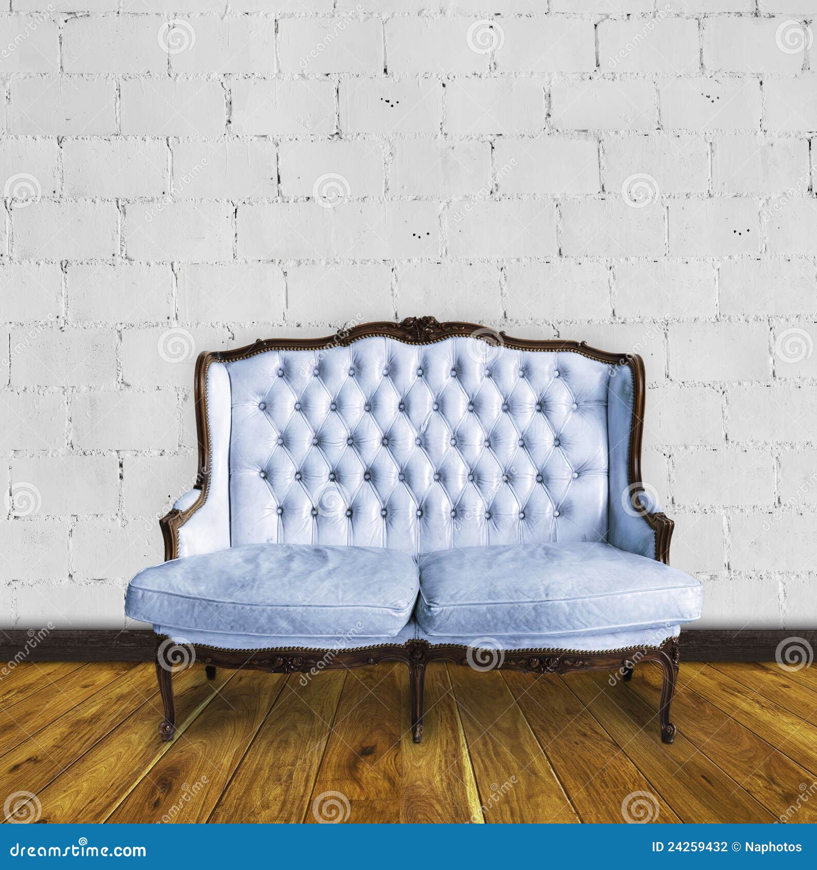 Retro Sofa in Colorful Room Stock Photo - Image of house, blue: 24259432