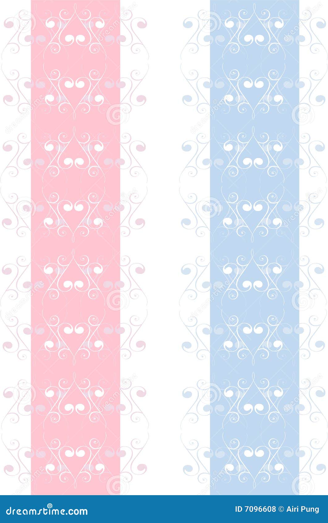 Retro Soft Blue And Pink Spiral Borders Royalty-Free Illustration ...