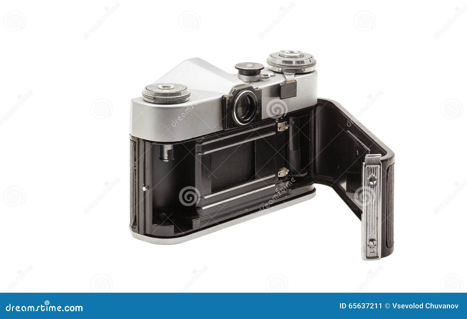 Retro Soviet Film Camera Isolated White Background Soviet Reflex Camera ...