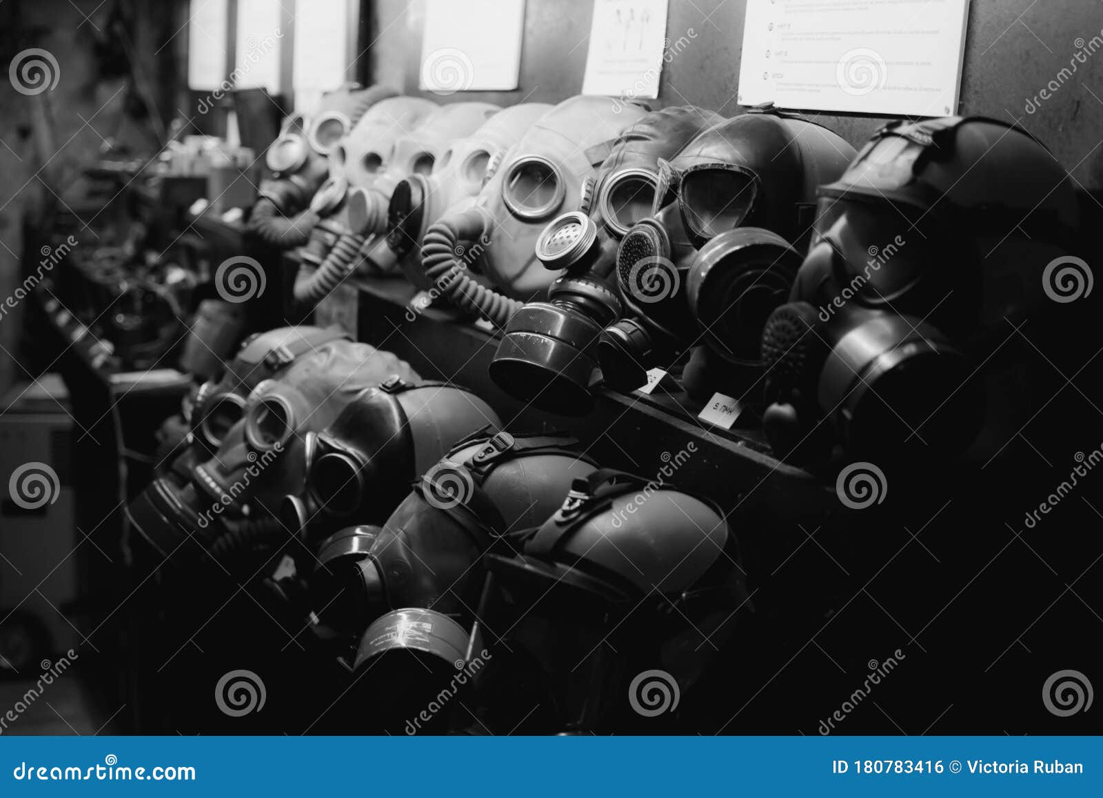 Retro Soviet Gas Masks. Environment Nuclear Pollution Editorial Photo ...