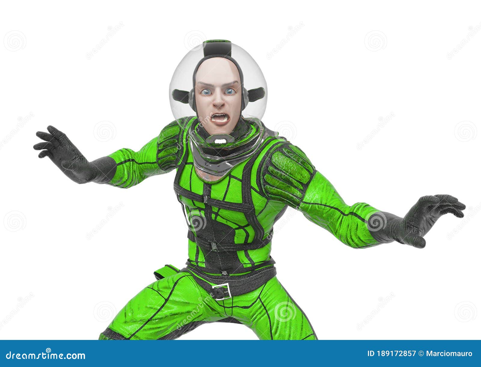 Retro Space Astronaut is so Angry Stock Illustration - Illustration of ...