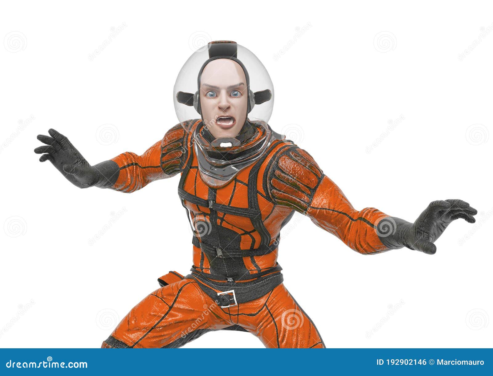 Retro Space Astronaut is so Angry Stock Illustration - Illustration of ...