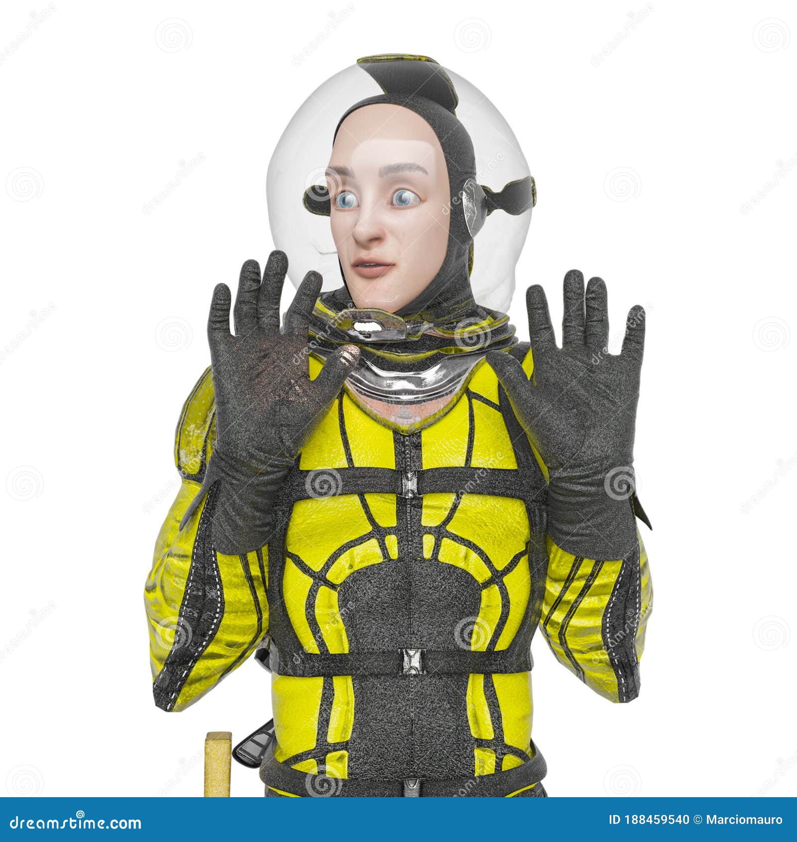 Retro Space Astronaut is Doing a Badass Meme Pose Stock Illustration ...