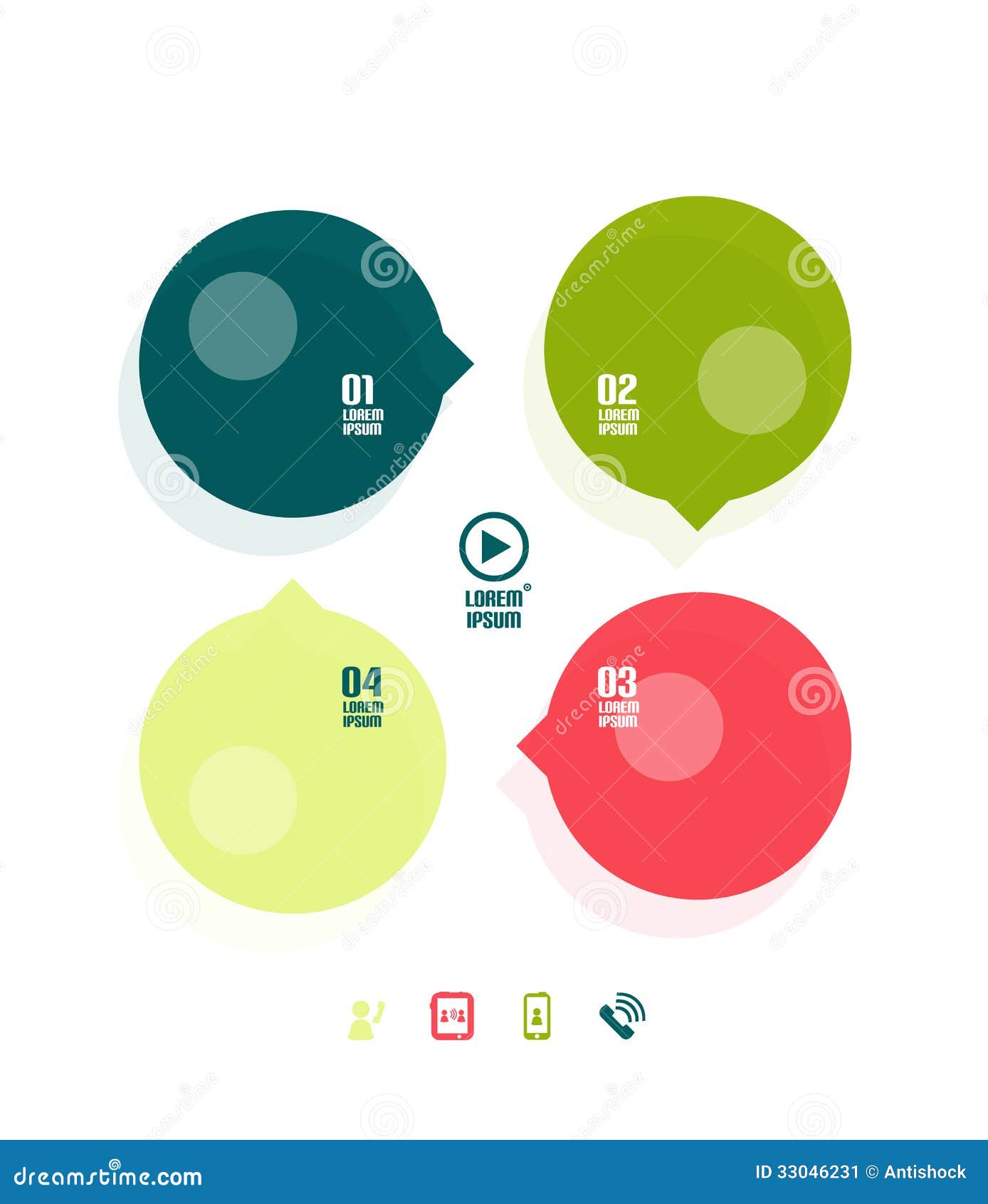 Retro Speech Bubble Infographics Stock Vector - Illustration of ...