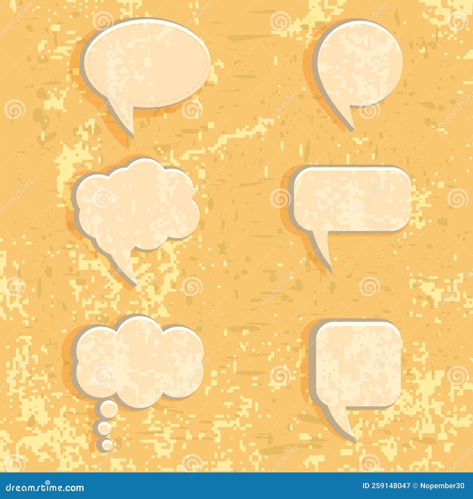 Retro speech bubble stock vector. Illustration of isolated - 259148047
