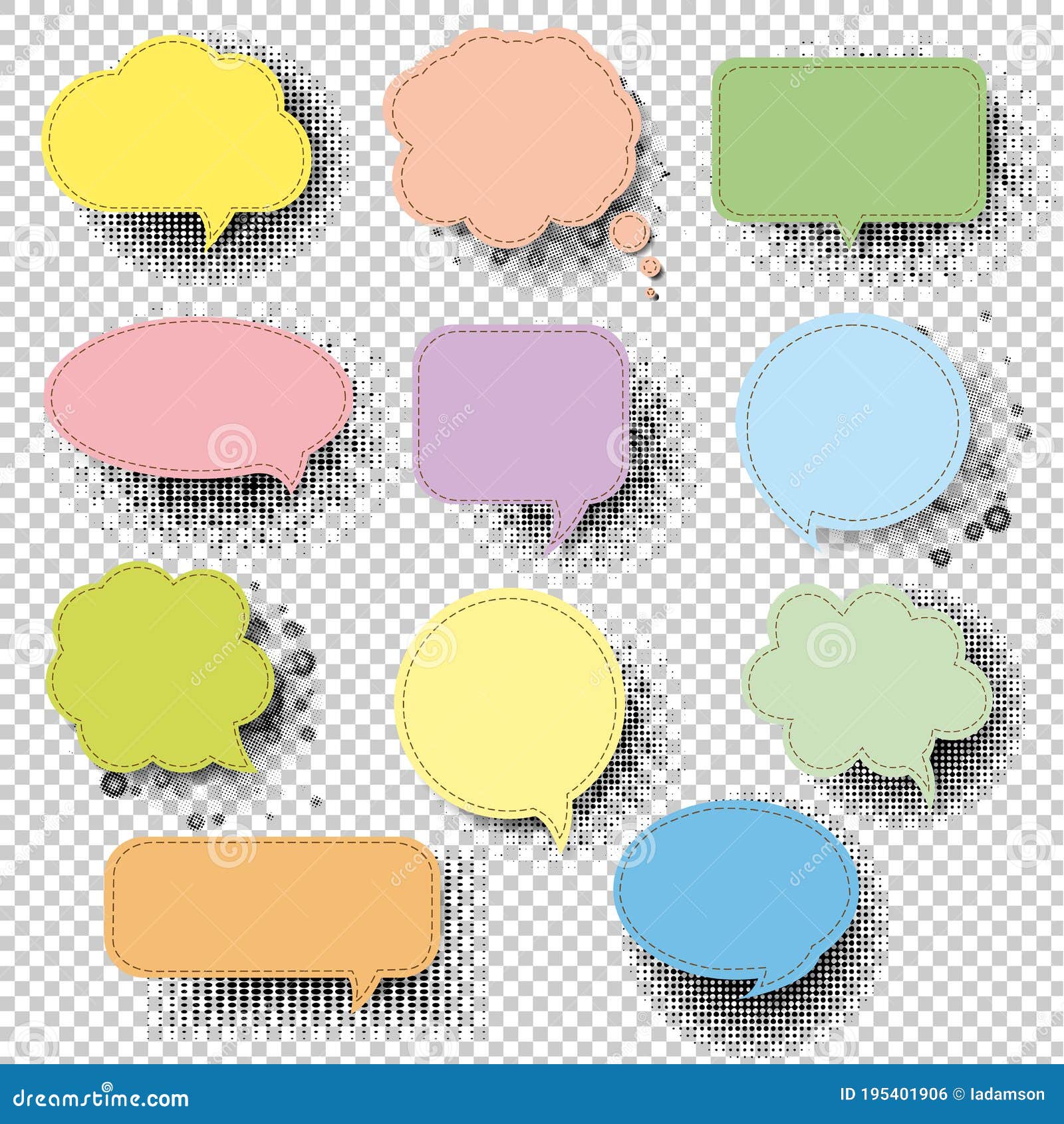 Retro Speech Bubble with Transparent Background Stock Vector ...