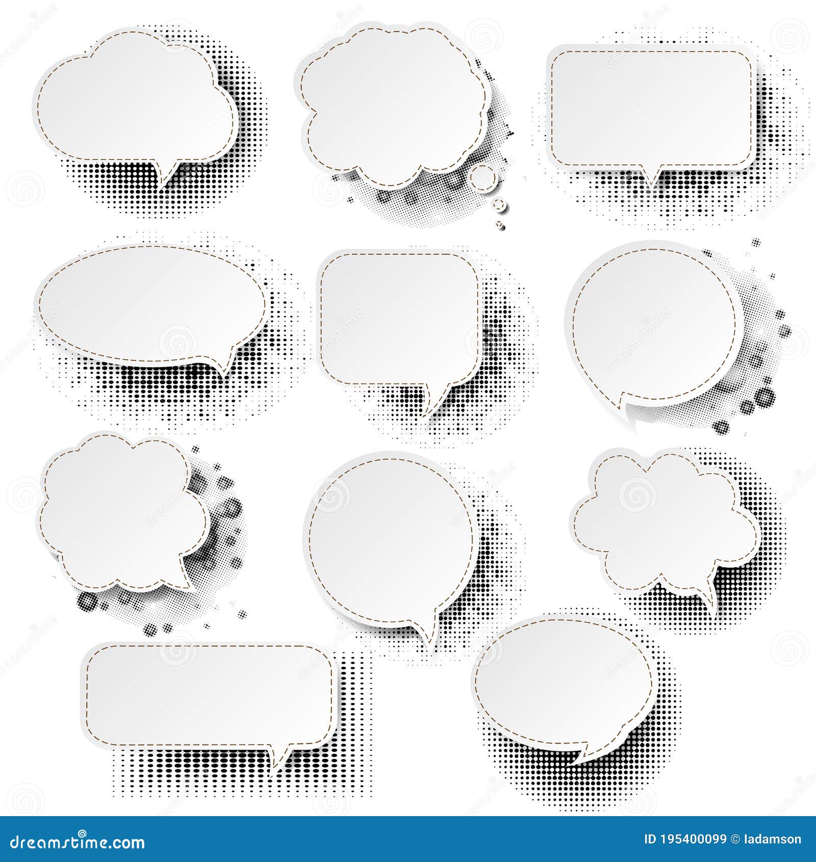 Retro Speech Bubble with White Background Stock Vector - Illustration ...
