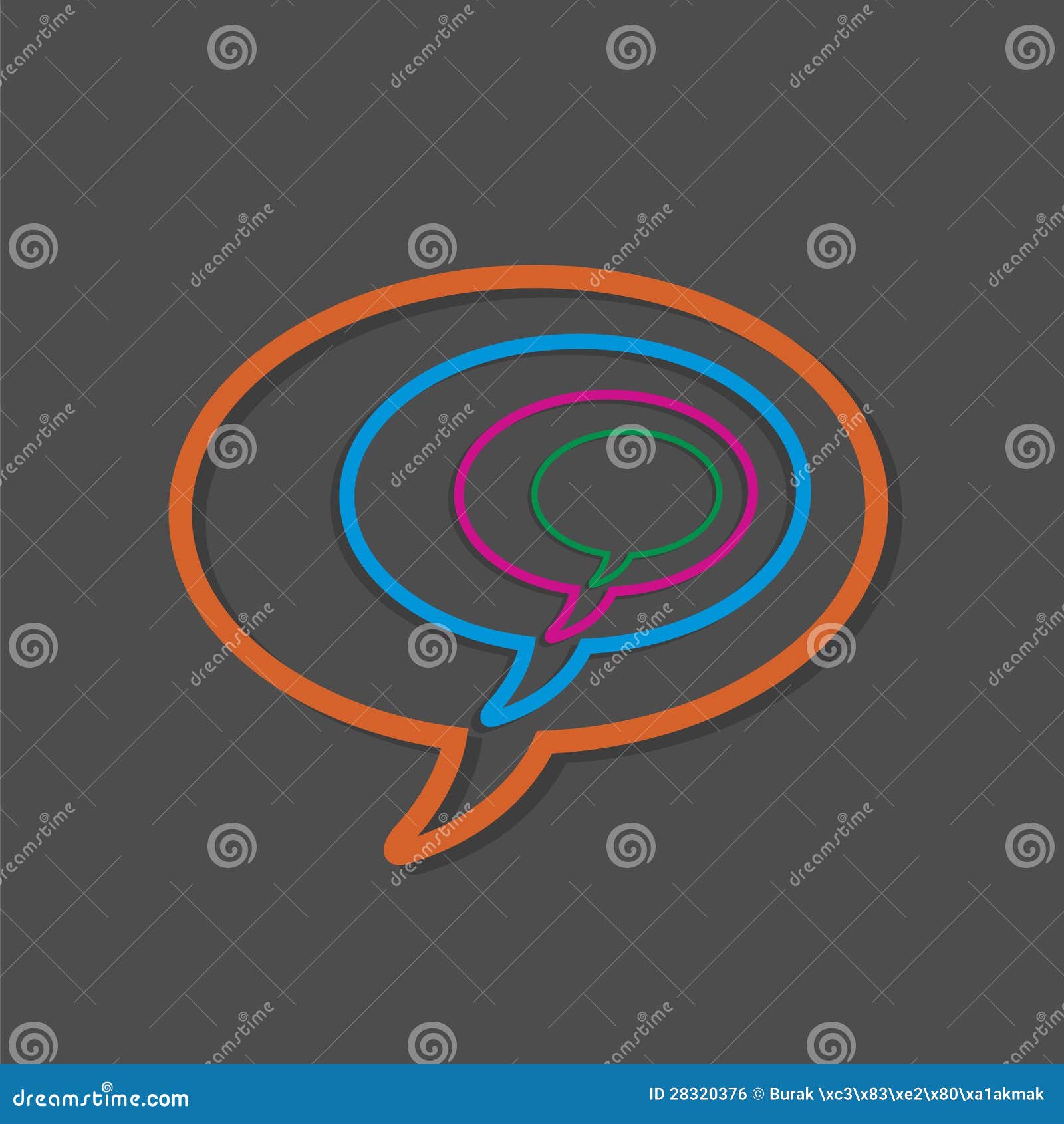 Retro speech bubbles stock vector. Illustration of icon - 28320376