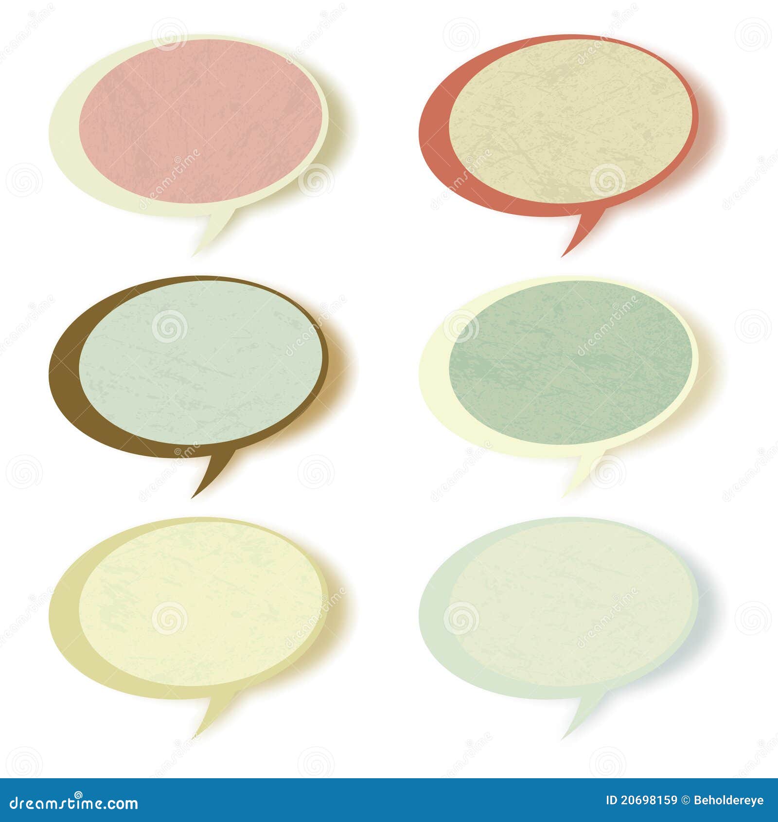 Retro Speech Bubbles Set with Copy Space. EPS 8 Stock Vector ...