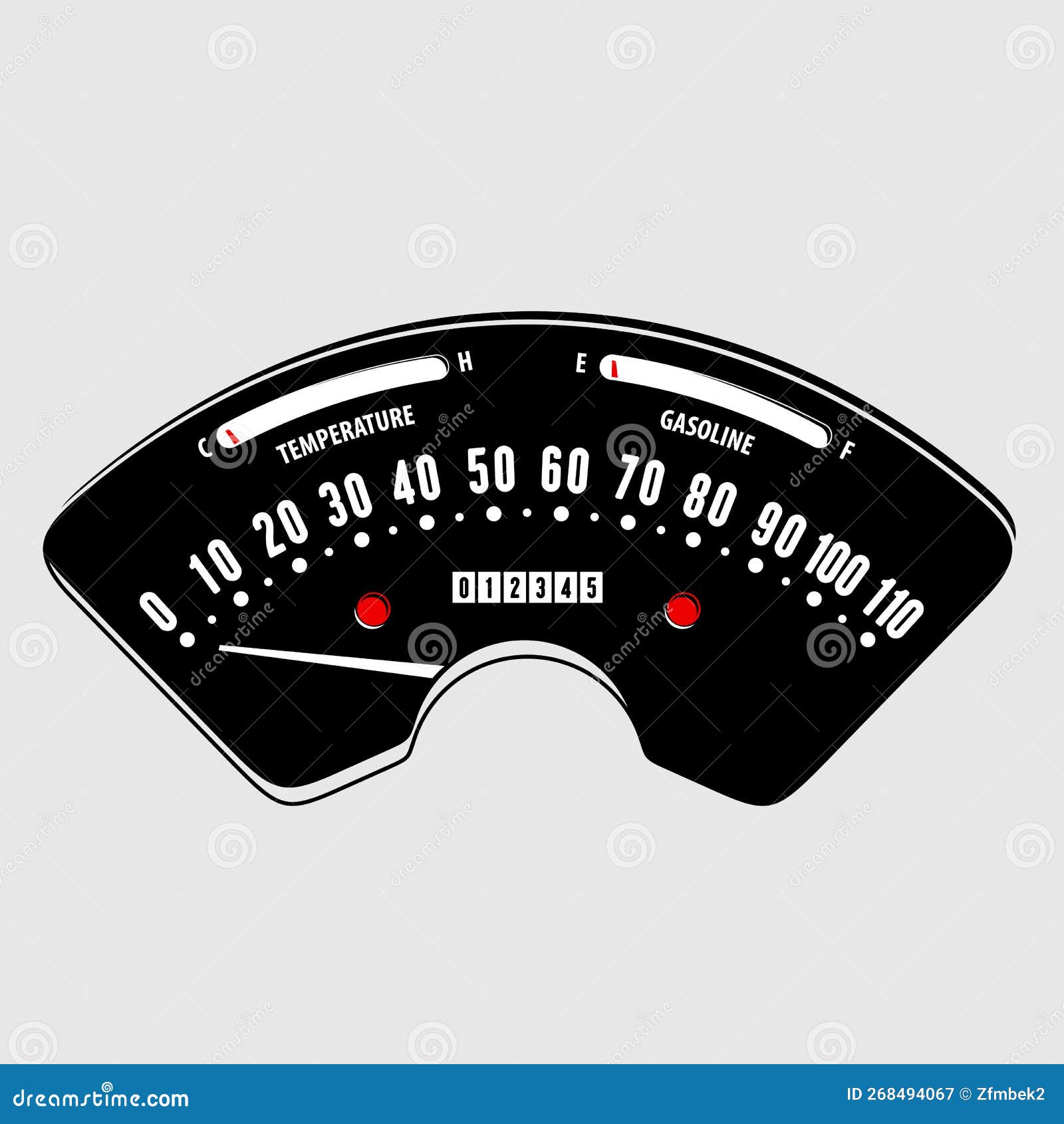 Retro Speedometer Dashboard For Car Royalty-Free Cartoon ...