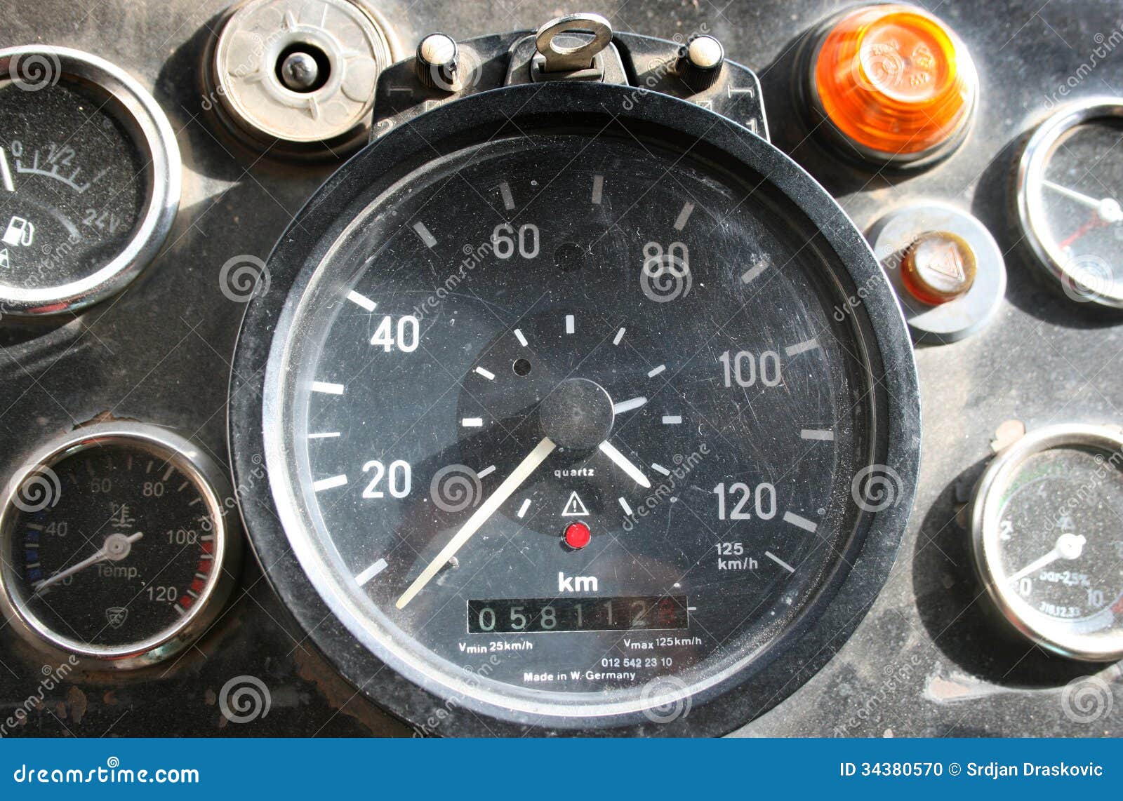 Retro Speedometer stock photo. Image of accelerate, pointer - 34380570