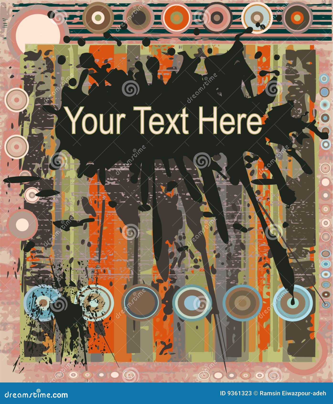 Retro splatter stock vector. Illustration of modern, style - 9361323