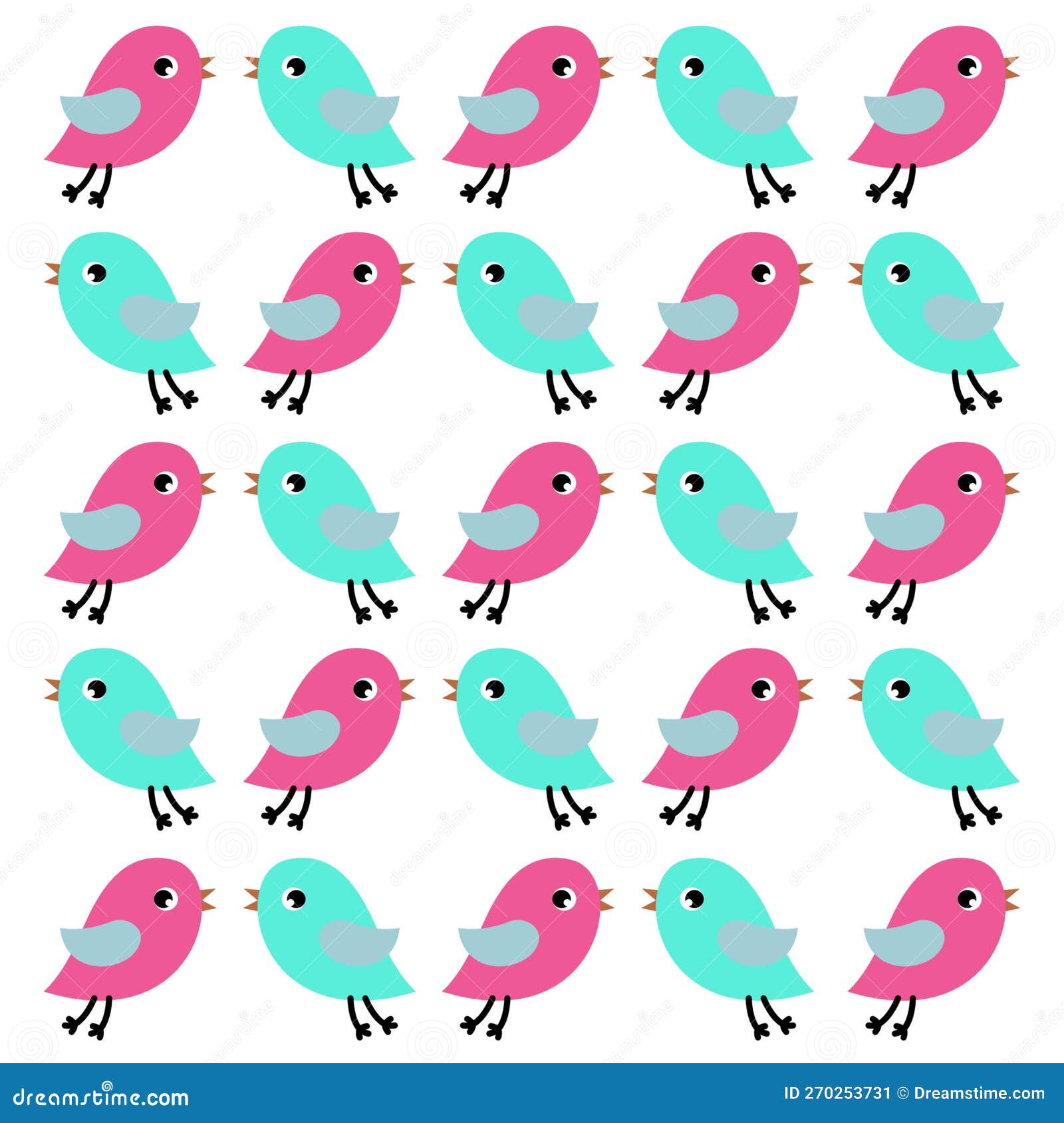 Colorful Spring Birds Background, Pattern, Texture Stock Vector ...