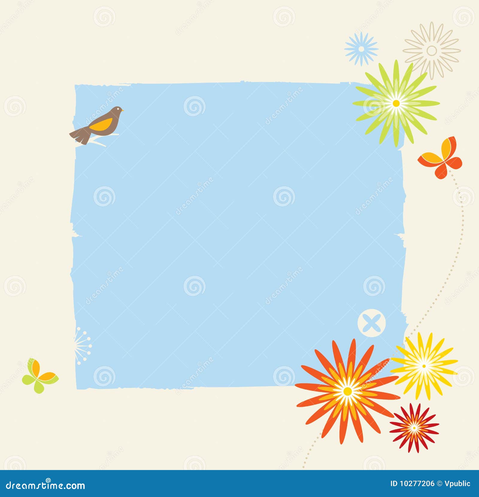 Retro Spring Design stock vector. Illustration of forest - 10277206