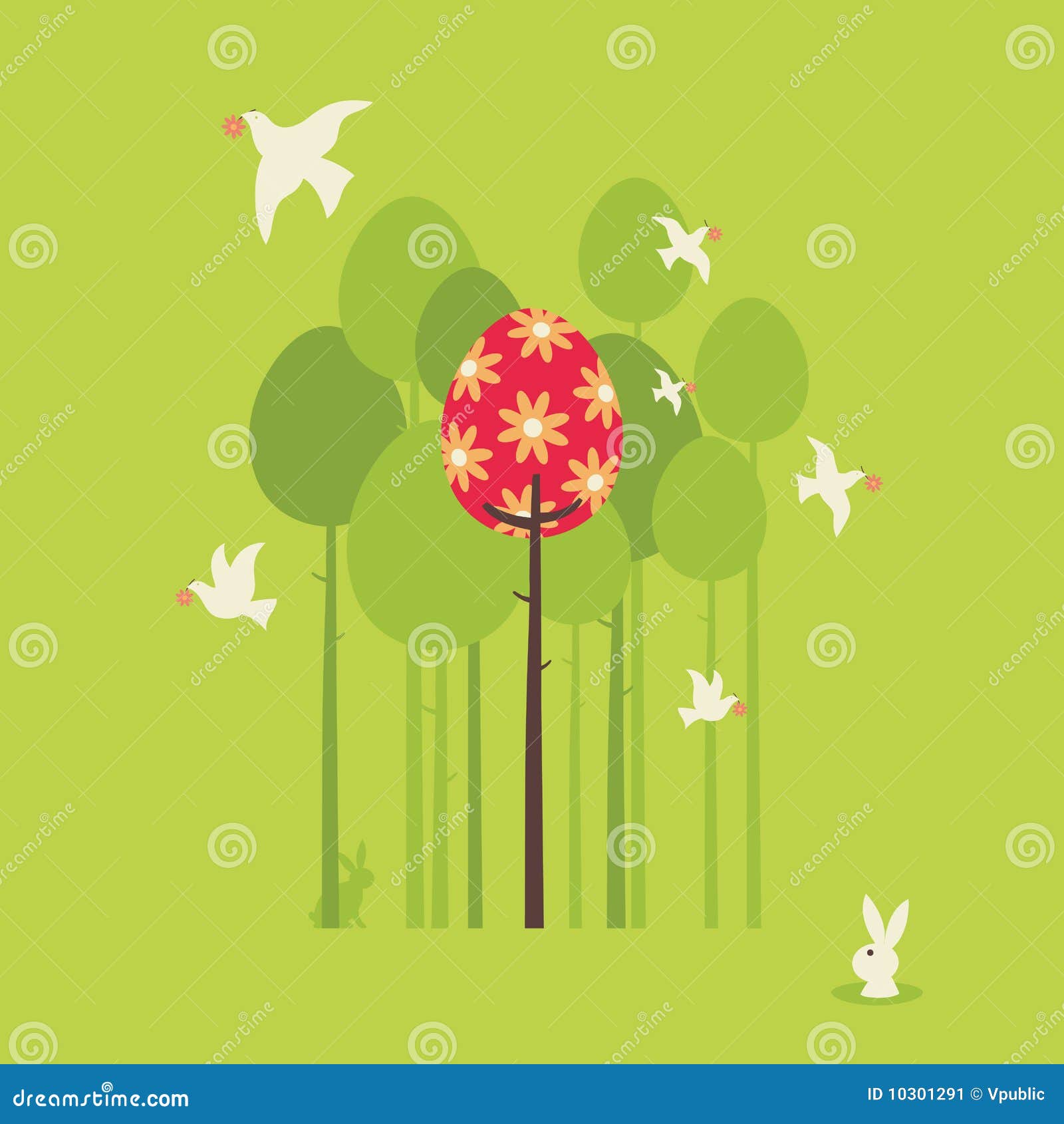 Retro Spring Design stock vector. Illustration of love - 10301291