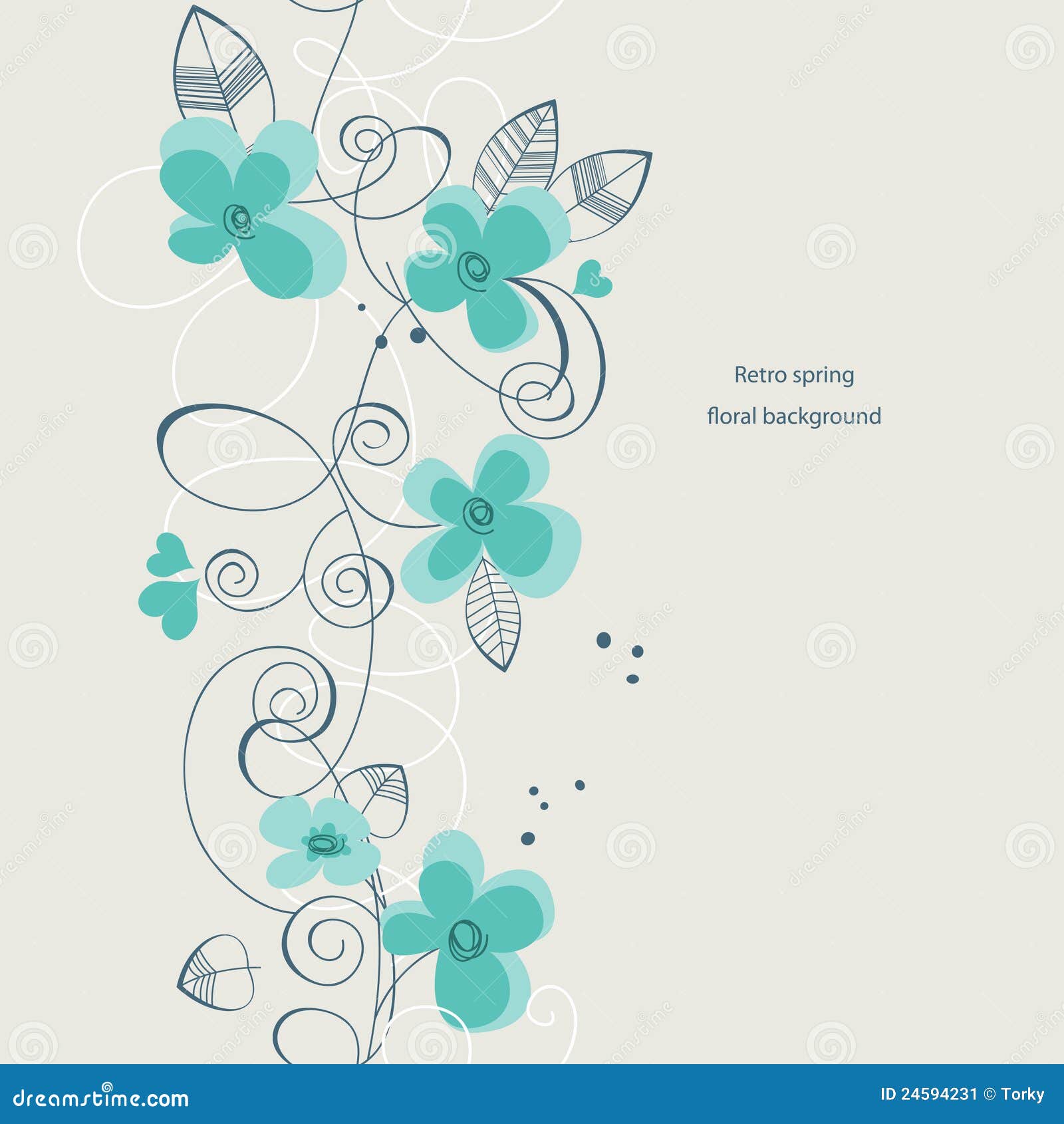 Retro Spring Design Cartoon Vector | CartoonDealer.com #10264847