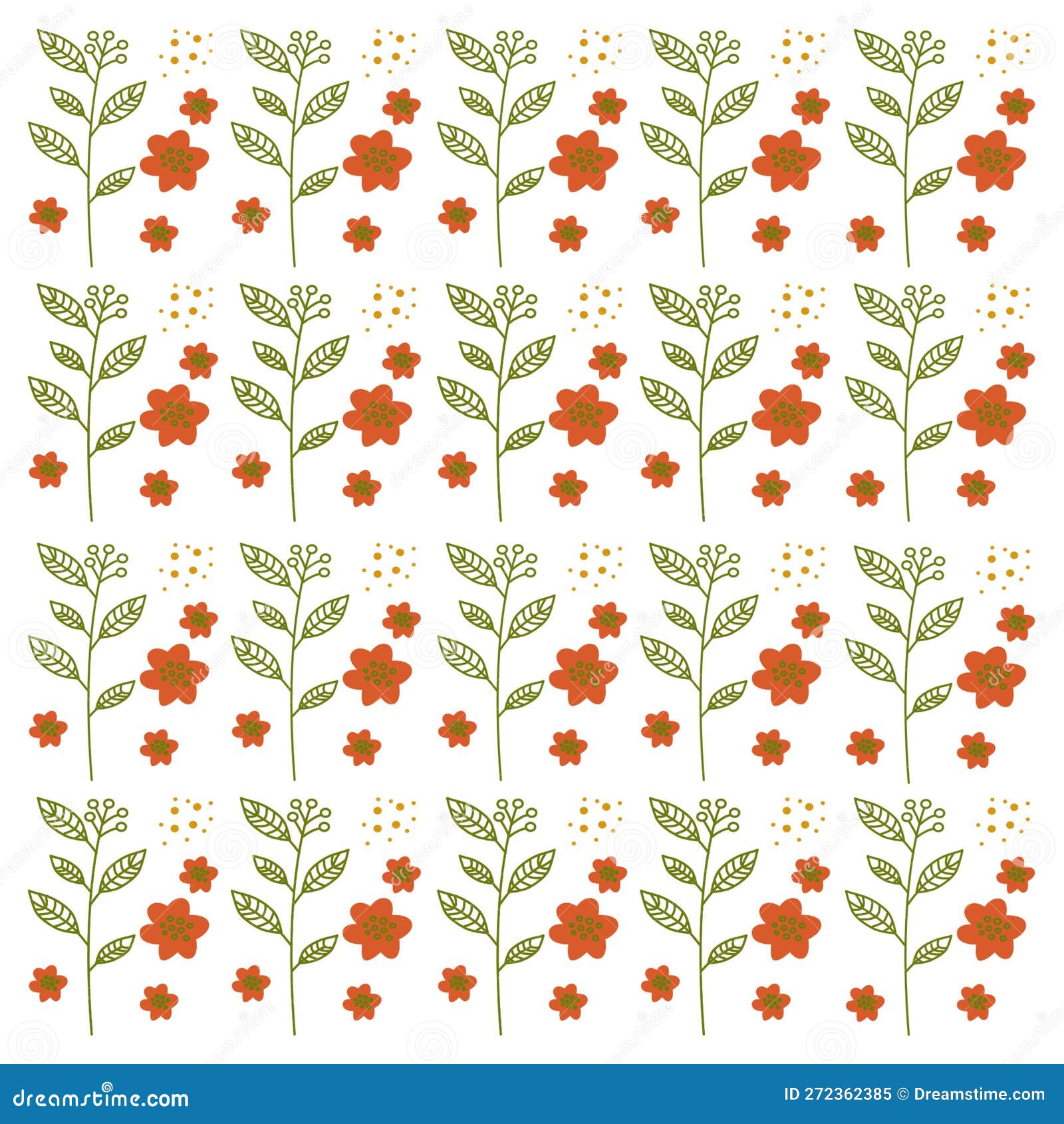 Retro Spring Flowers Texture, Background, Pattern Stock Vector ...