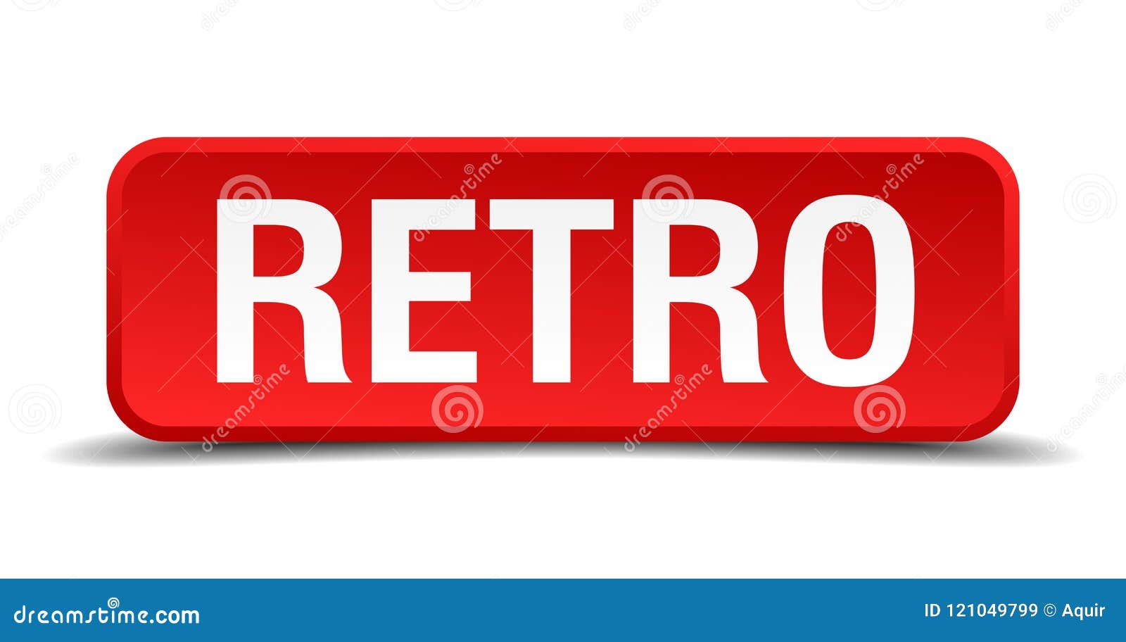 Retro button stock vector. Illustration of threedimensional - 121049799